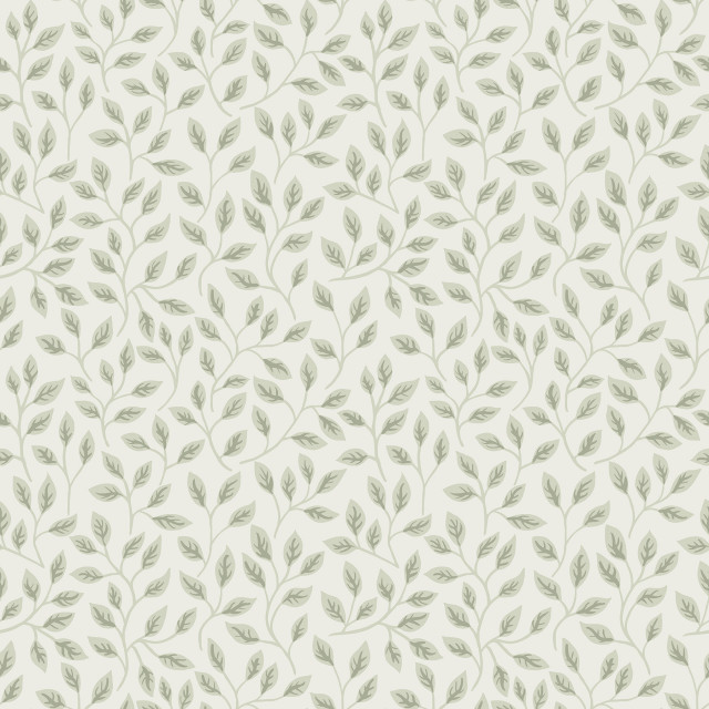 Posey Light Green Vines Wallpaper - Contemporary - Wallpaper - by ...