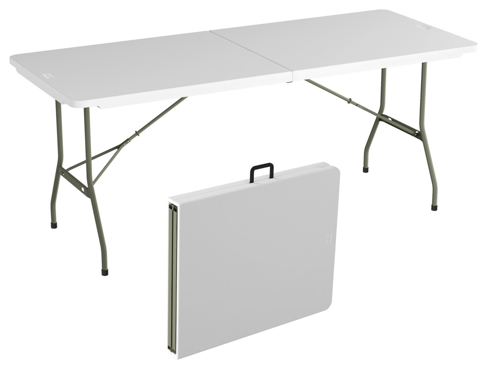 6' Folding Table Indoor/Outdoor Table for Dining, Buffets, Crafts ...