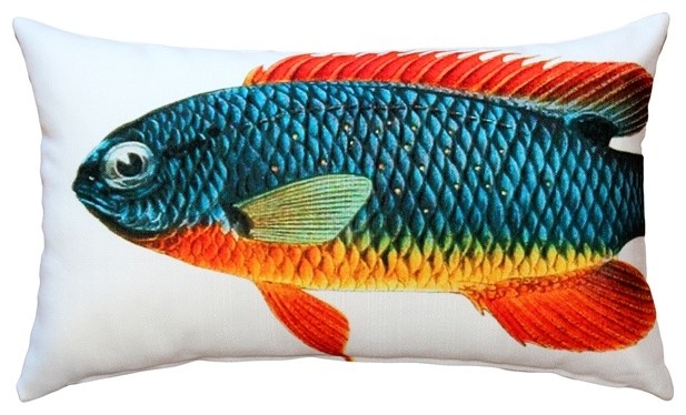 Pillow Decor - Guppy Fish Pillow 12x20 - Contemporary - Outdoor ...