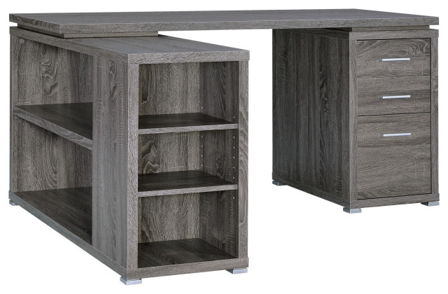Modern Style Wooden Office Desk, Gray - Transitional - Desks And ...