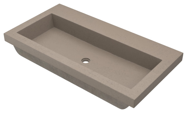 Native Trails NSL3619-X NativeStone 36" Rectangular Concrete Drop ...