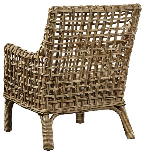 Bali Contemporary Kubu Rattan Arm Chair - Tropical - Armchairs And ...