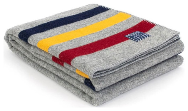 Revival Stripe Wool Throw - Contemporary - Throws - by Sportique | Houzz