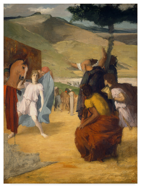 Edgar Degas 'Alexander And Bucephalus' Canvas Art, 47"x35 ...