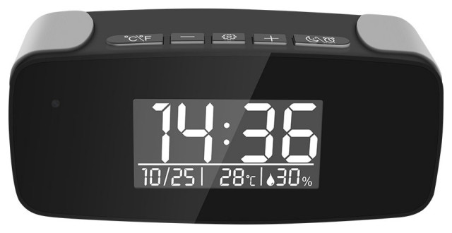 WiFi Mini Alarm Clock With Night Vision and 32GB MicroSD Card ...
