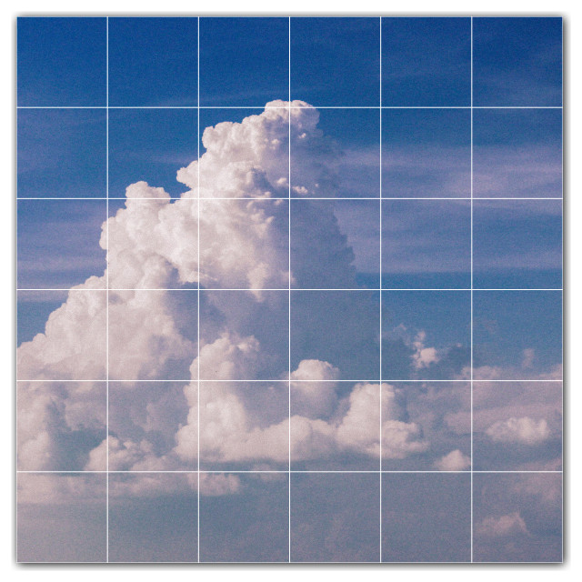 Clouds Ceramic Tile Wall Mural HZ500368, 72" Wide x 72" High ...