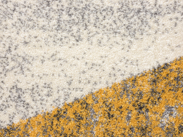 Abani Laguna Geometric Area Rug, Distressed Gray and Yellow, 7'9" x 10 ...