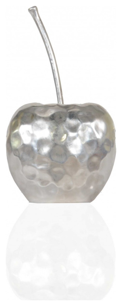 Delicious Hammered Finish Apple Statue, 6.5" x 11" x 20" - Contemporary ...