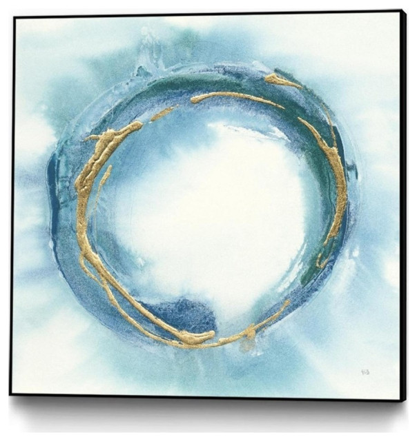Giant Art Canvas 20x20 Buddha Enso Framed in Multi-Color - Contemporary ...