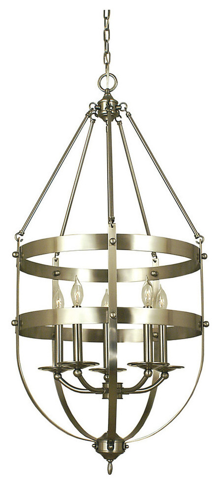 5-Light Hannover Dining Chandelier, Antique Brass - Transitional - Chandeliers - by Framburg | Houzz