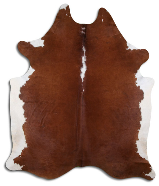 NATURAL HAIR ON Cowhide Rug DE HEREFORD, 5'x7' to 6'x8' - Southwestern ...