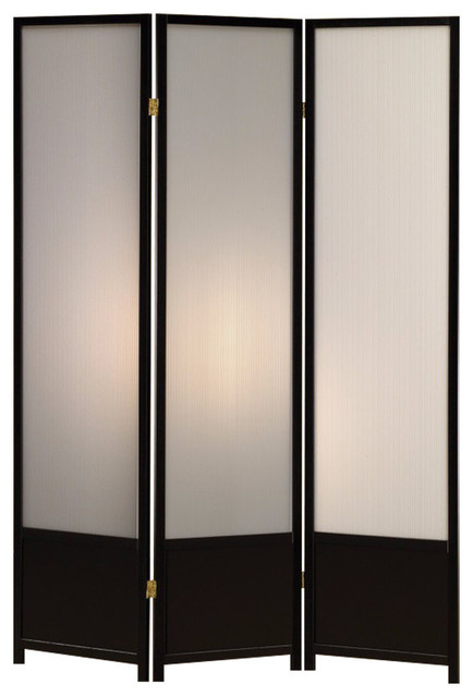 Benzara BM159230 Three Panel Folding Screen With Translucent Inserts ...