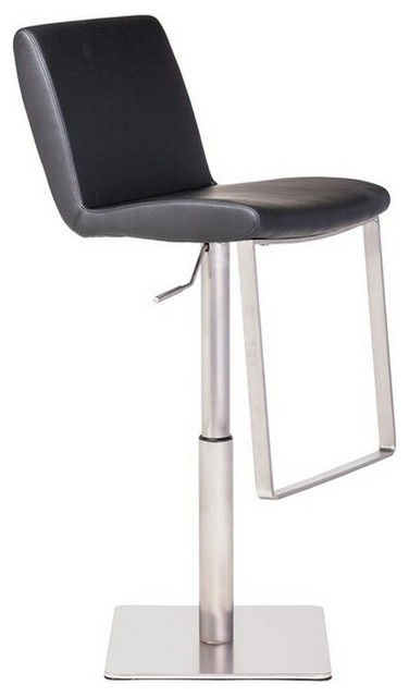 Lewis Brushed Adjustable Stool - Contemporary - Bar Stools And Counter ...