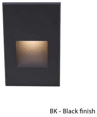 WAC Lighting LED Me Vertical Step And Wall Light, Black - Modern ...