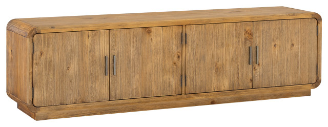 Monterey Rustic Blonde Media Cabinet, 78.75W x 15.75D x 22H - Rustic - Media Cabinets - by ...