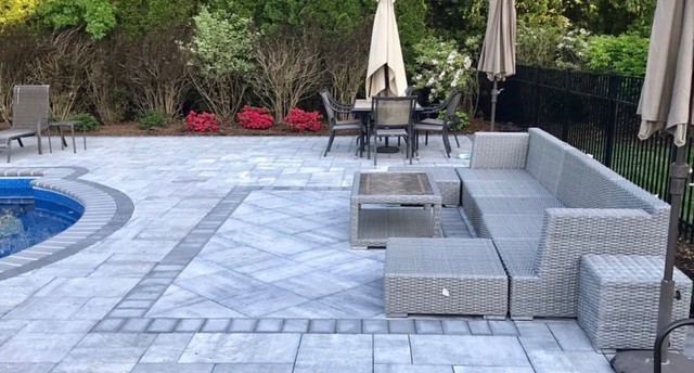 Limestone Quarry Pool Patio - Patio - New York - by Cambridge ...