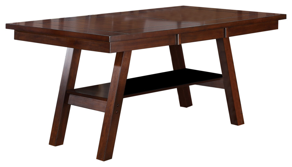 Rectangula Heigh Dining Table, Brown - Transitional - Dining Tables ...