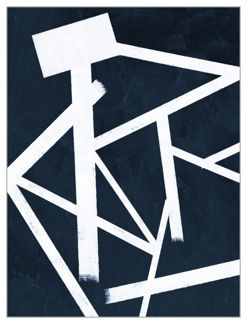 Sharp Edges Navy 1, Giclee Reproduction Artwork, 36.75x48.75 ...