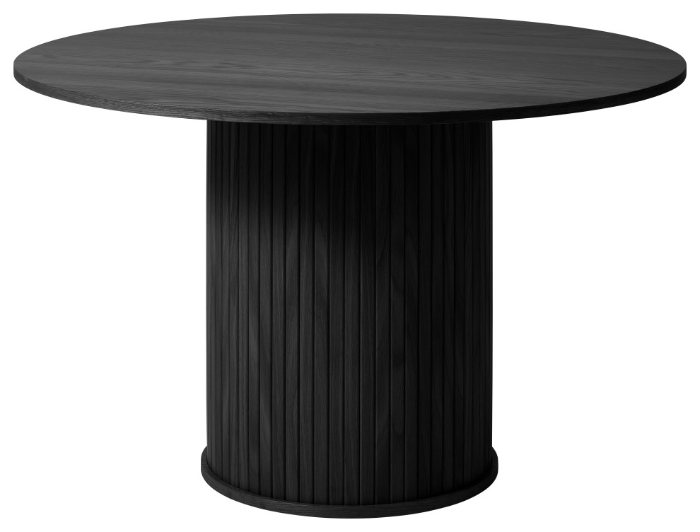 Mid-Century Modern Pedestal Dining Table, Round - Transitional - Dining ...