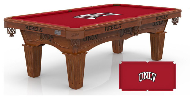 Holland University of Nevada Las Vegas Pool Table - Tapered/Chardonnay ...