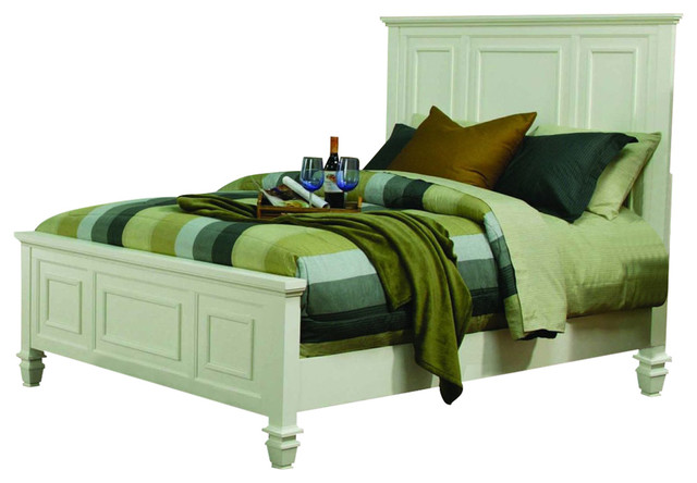 Emma Mason Signature Rebecca Andi Queen Panel Bed in White ...