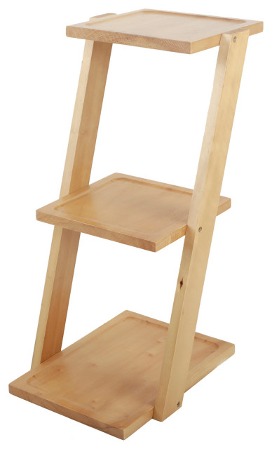 19"H 3-Tier Foldable Shelf - Transitional - Plant Stands And Telephone ...