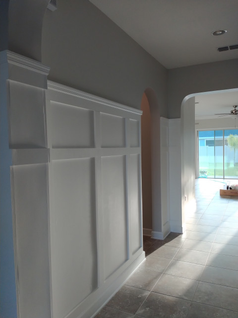 20 Mile Wainscot And Mudroom Bench - Beach Style - Entry - Jacksonville ...