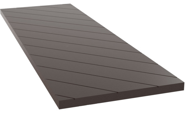 True Fit PVC Diagonal Slat Modern Style Fixed Mount Shutters, 18"W x 77 ...