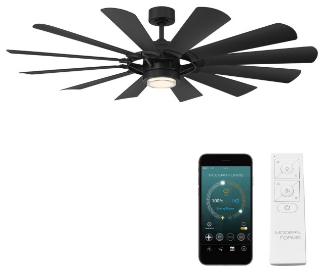 Wyndmill 1 Light 65 in. Indoor Ceiling Fan, 3500K, Matte Black ...