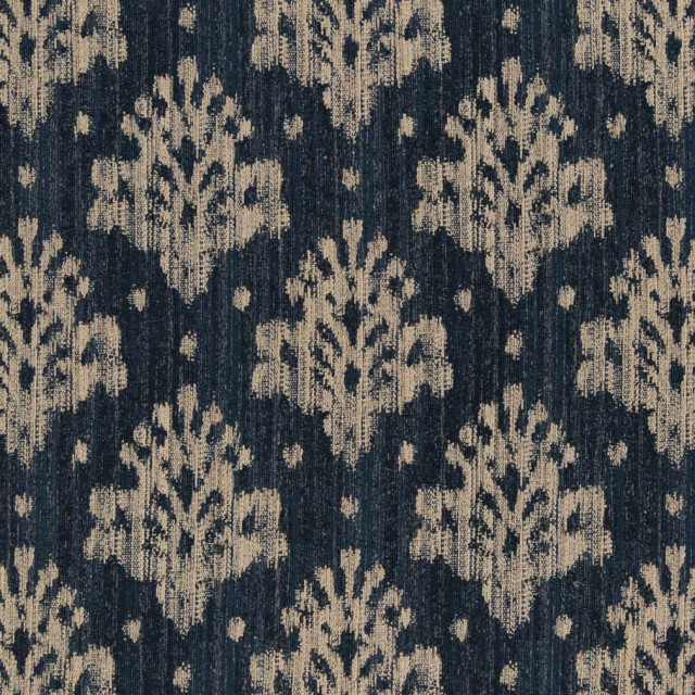 Blue Damask woven Upholstery Fabric by the Yard, By The Yard 54" Wide ...