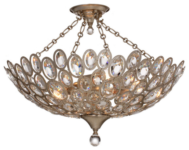 Crystorama Sterling 5-Light Distressed Twilight Ceiling Mount ...