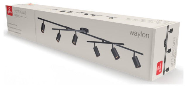 Waylon 6-Light Matte Black Track Lighting - Transitional - Track ...