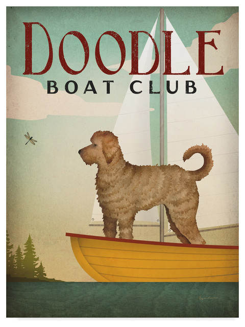 Ryan Fowler 'Doodle Sail' Canvas Art, 14"x19" - Midcentury - Prints And Posters - by Trademark ...