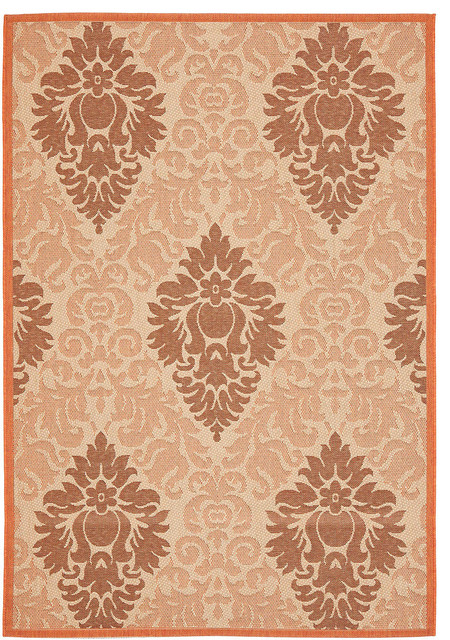 Safavieh Courtyard Cy7133-11A7 Cream, Terracotta Area Rug, 6'7" x 9'6 ...