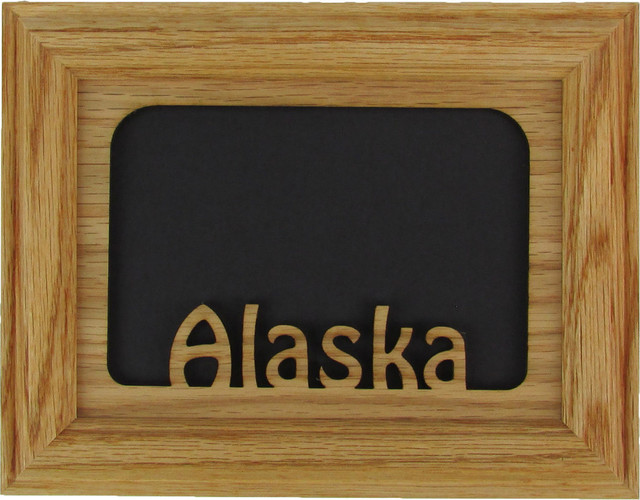 Alaska Oak Picture Frame and Oak Matte, 5"x7", 5"x7" - Transitional ...