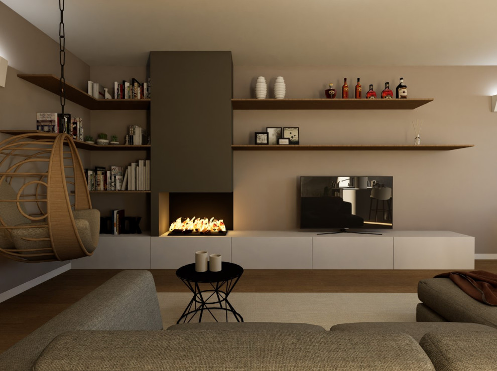 CUICNA & LIVING IN STILE RUSTICO MODERNO 40 MQ - Living Room - Milan ...