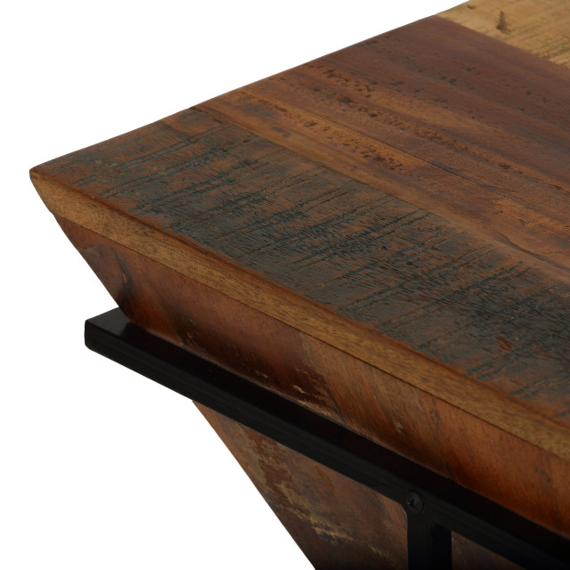 Bare Decor Compass Accent Table, Mango Wood With Metal Base, 16x16x24 ...