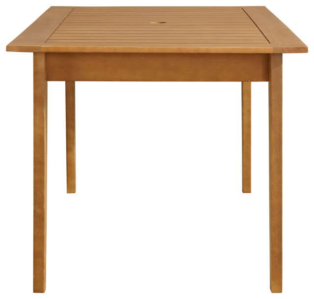 Barton Eucalyptus Wood Outdoor Dining Table - Transitional - Outdoor ...