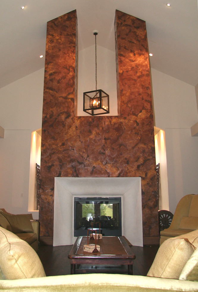 Rustic Venetian Plaster Chimney - Modern - Nashville - by Plaster ...