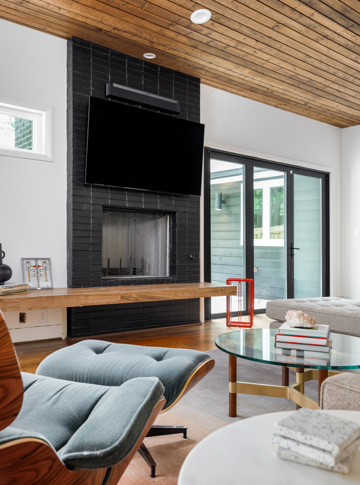 Morningside / Lenox Park Renovation and Addition - Midcentury - Living ...