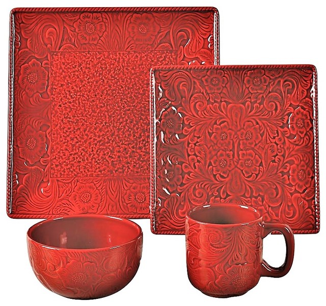 Embossed Western Dinnerware Sets - Traditional - Dinnerware Sets - by ...
