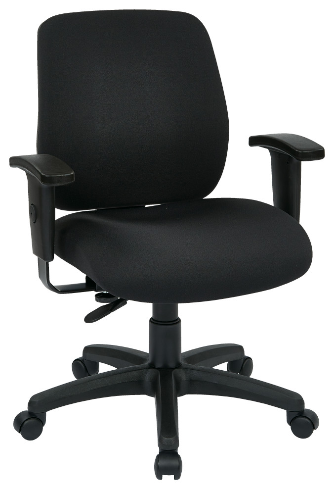 Deluxe Task Chair With Ratchet Back Height Adjustment - Contemporary ...
