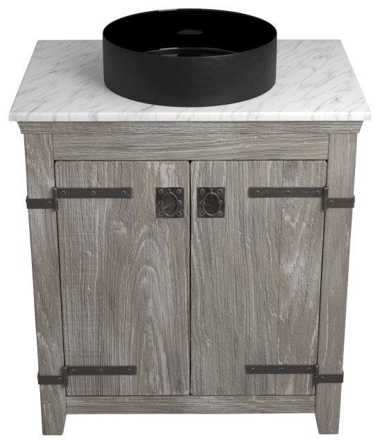 Native Trails VNB-VNT-MG1616-ABS-1 30" Americana Vanity w/ Carrara and ...