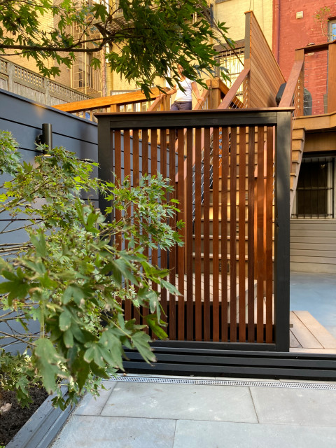 Angled Rowhouse Backtard Redesign - Midcentury - Garden - Toronto - by ...