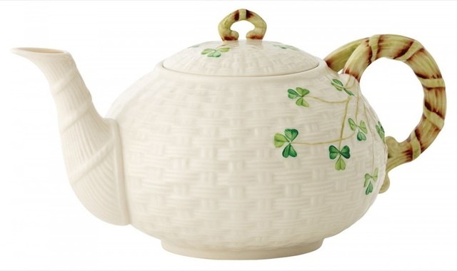 Belleek Shamrock Tea Pot - Tropical - Teapots - by Unique Gifts | Houzz
