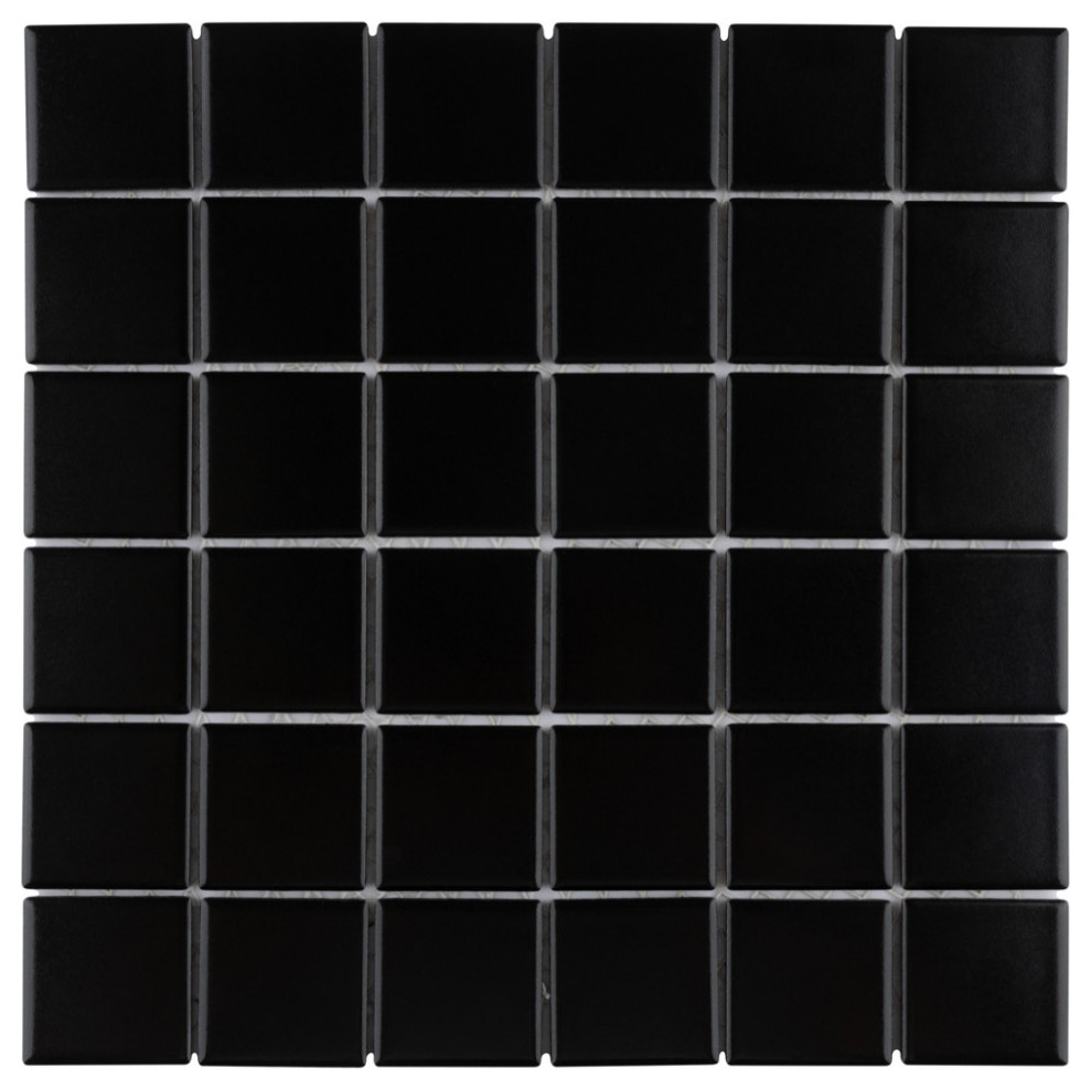 Metro Quad Porcelain Mosaic Floor and Wall Tile, Sample - Contemporary ...