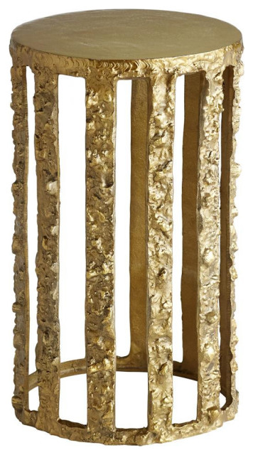 Large Lucila Gilded Table, Gold, Aluminum, 24"H (11142 MGT51 ...