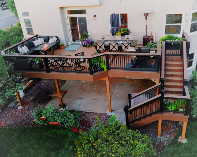 Upgraded second story deck in Littleton, Colorado - Contemporary - Deck ...