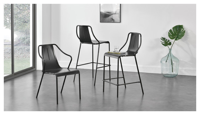 Callum Metal Chair, Set of 4 - Industrial - Dining Chairs - by New ...