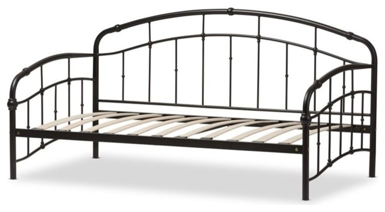 Hawthorne Collections Twin Metal Daybed in Antique Bronze - Traditional ...